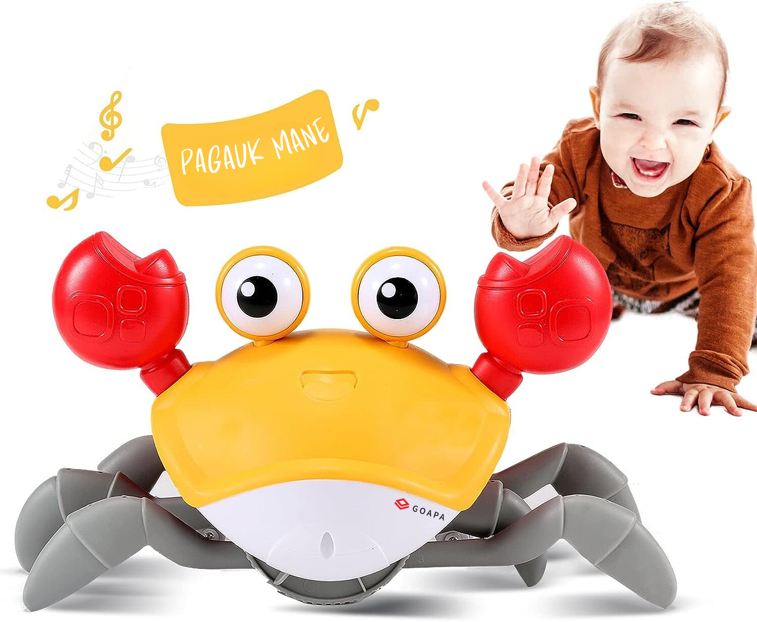 Interaktyvus vaikštantis pakraunamas krabas su muzika – Goapa